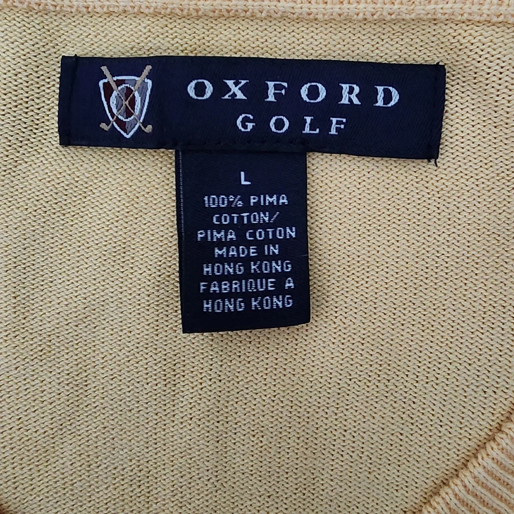 Oxford Golf | Sweaters | Oxford Golf Pima Cotton Vneck Sweater Mens L ...